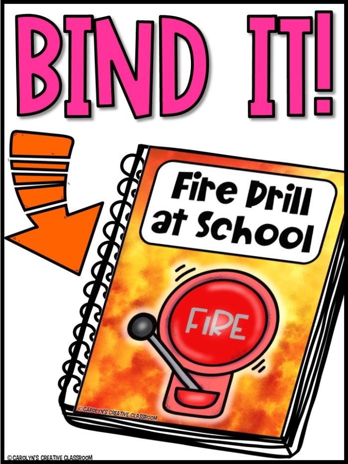 Fire Drill Routine Cards & Student /Teacher Booklets | Back to School ...