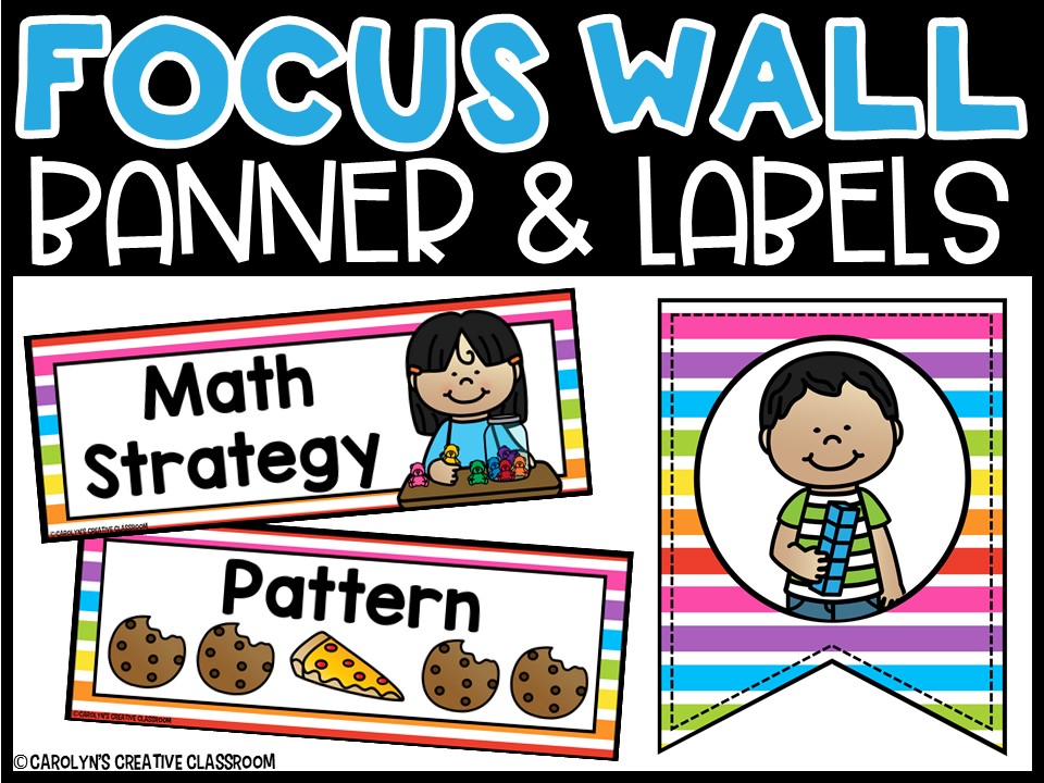 Rainbow 3 Math Focus Wall and Banner