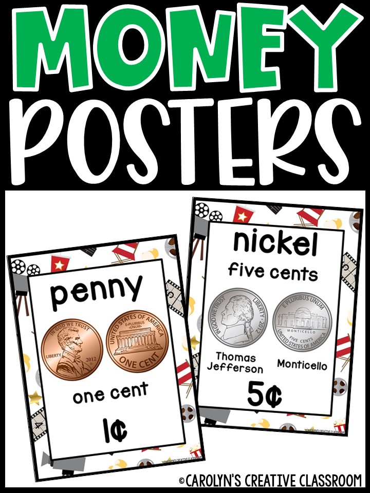 US Money Posters – Coin and Dollar Posters | Hollywood 1 Classroom Decor