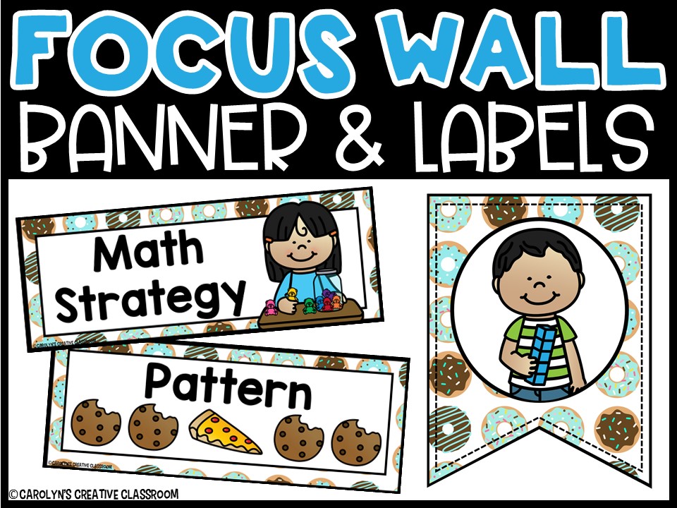 Donut Math Focus Wall and Banner