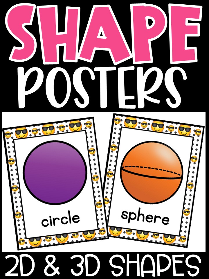 Shape Posters | Emoji 2 Classroom Decor