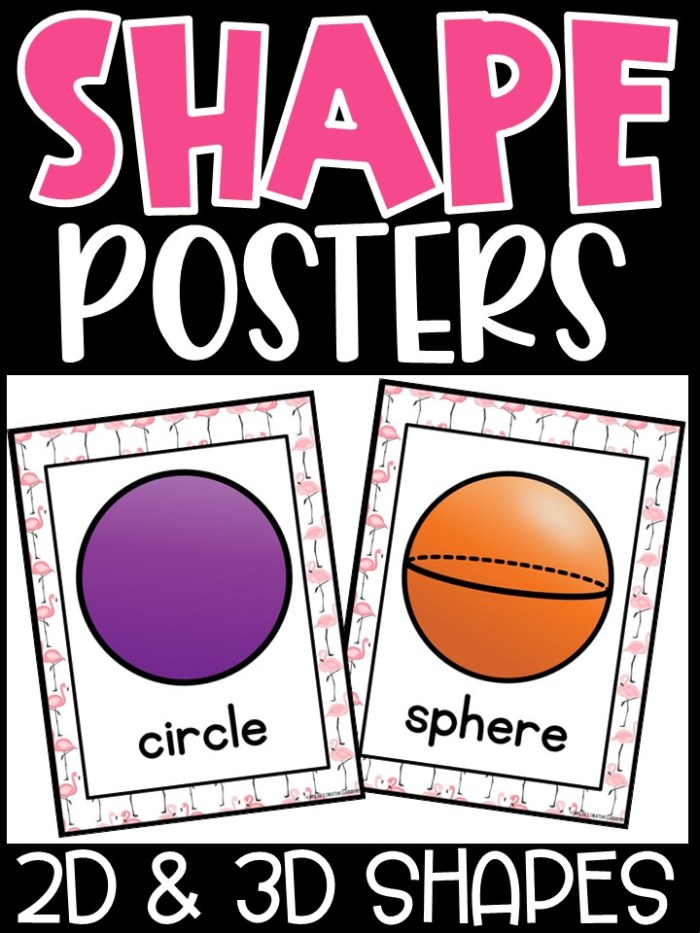 Shape Posters | Flamingo 1 Classroom Decor