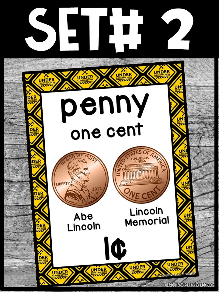 US Money Posters – Coin and Dollar Posters | Construction 7 Classroom Decor
