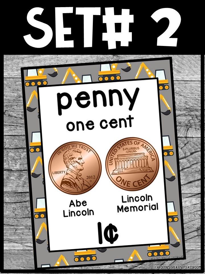 US Money Posters – Coin and Dollar Posters | Construction 5 Classroom Decor