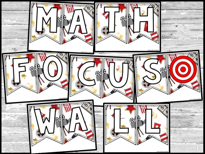 Hollywood 1 Math Focus Wall and Banner