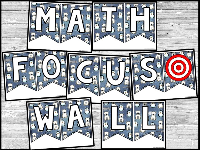 Winter Animals Math Focus Wall and Banner