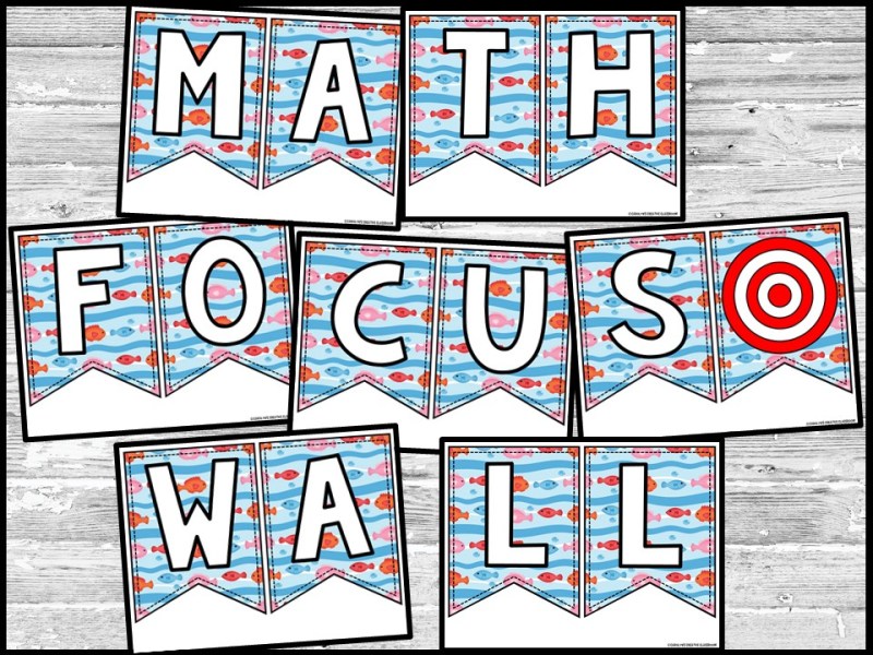 Ocean 4 Math Focus Wall and Banner