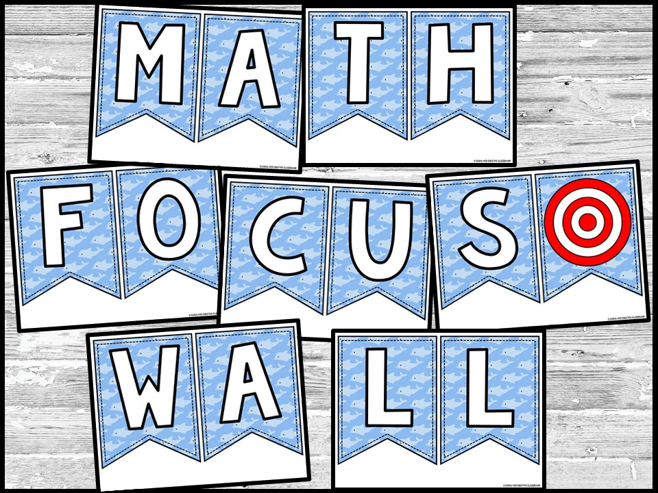 Dolphin Math Focus Wall and Banner