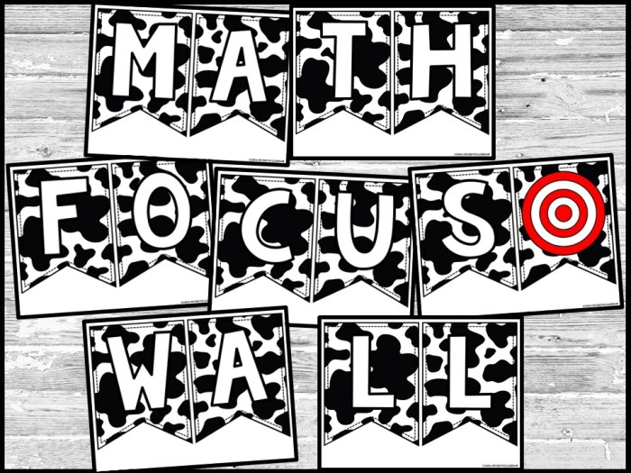 Cowboy 5 Math Focus Wall and Banner