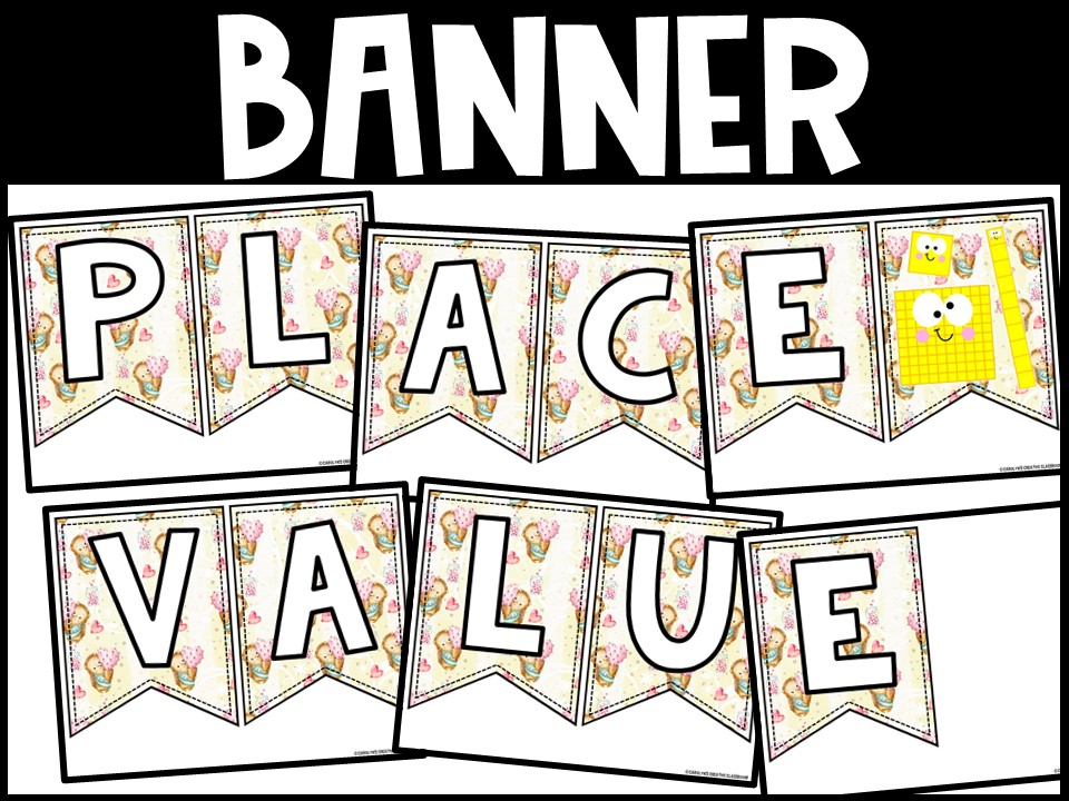 Place Value Posters and Banners | Hedgehog Classroom Decor