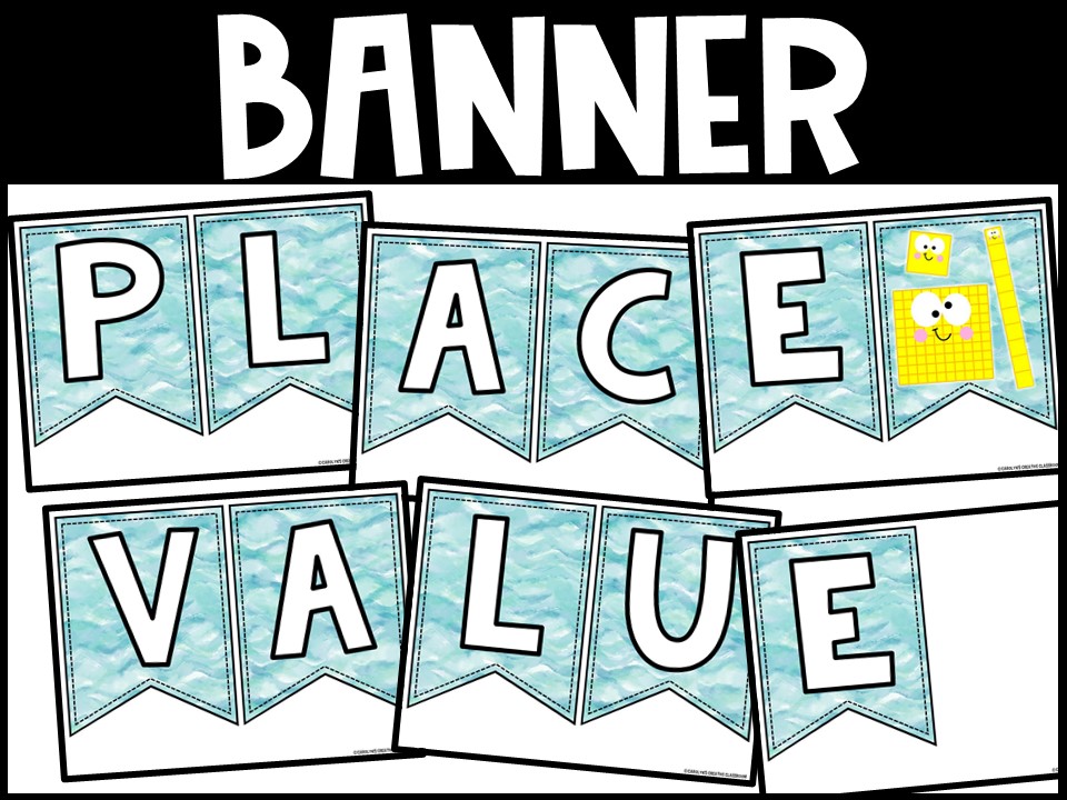 Place Value Posters and Banners | Ocean 2 Classroom Decor