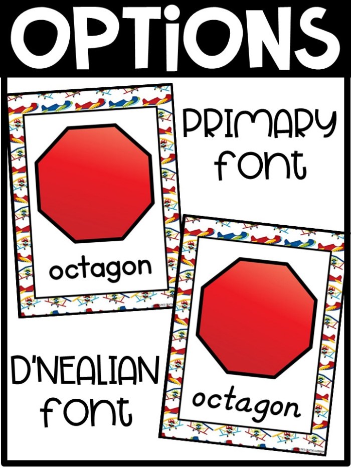 Shape Posters | Airplane Classroom Decor