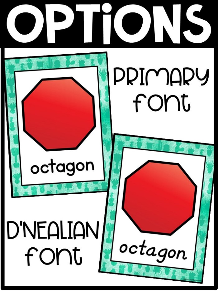 Shape Posters | Cactus 3 Classroom Decor
