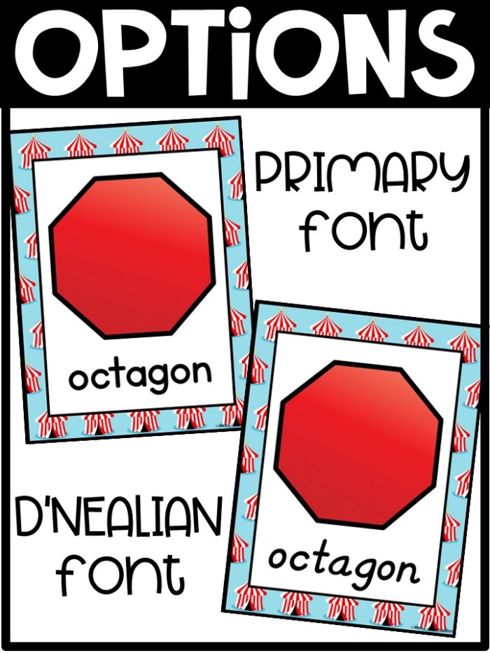 Shape Posters | Circus 1 Classroom Decor