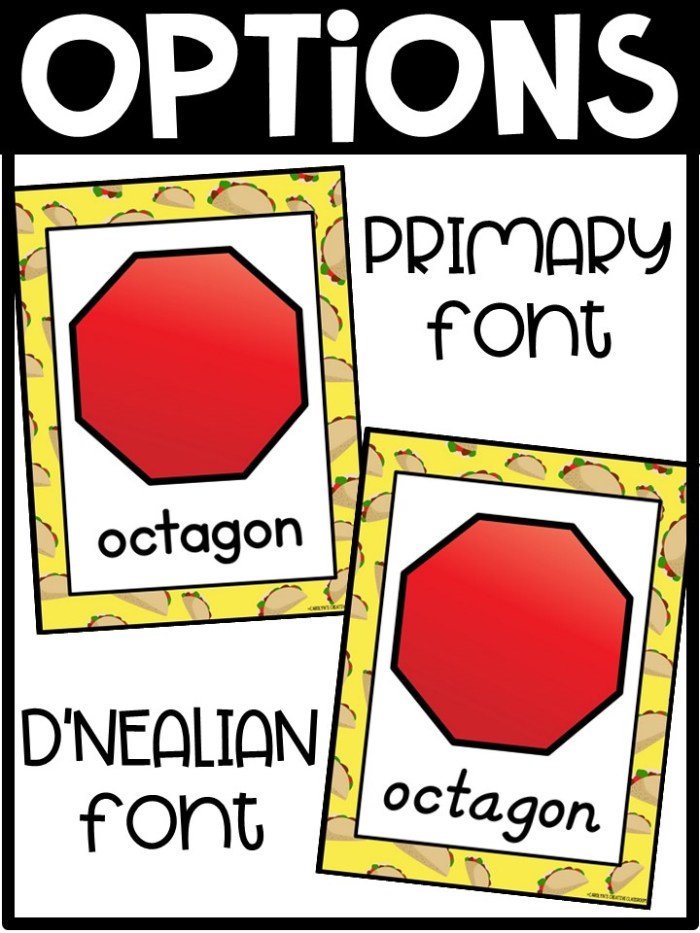 Shape Posters | Fiesta Taco Classroom Decor