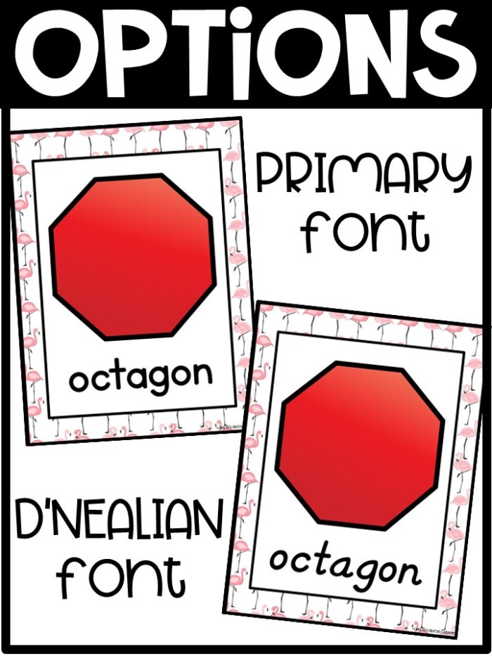 Shape Posters | Flamingo 1 Classroom Decor