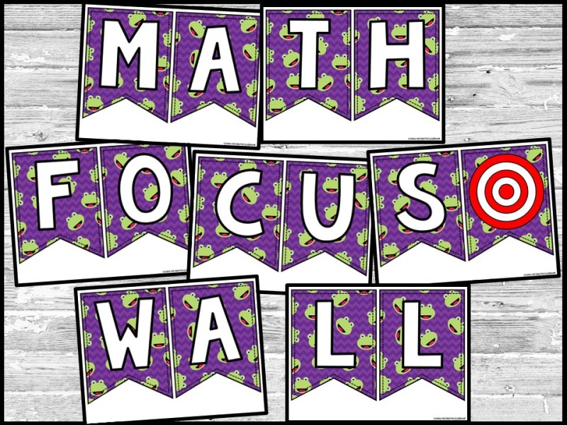 Frog 4 Math Focus Wall and Banner