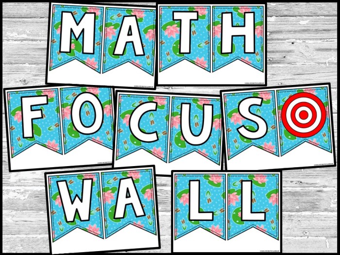 Frog 1 Math Focus Wall and Banner