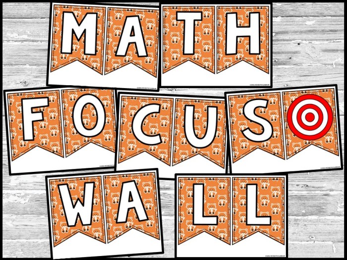 Fox 2 Math Focus Wall and Banner
