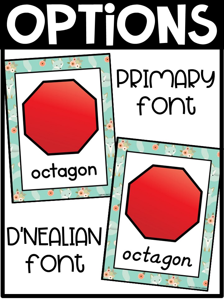 Shape Posters | Whimsical Woodland Classroom Decor
