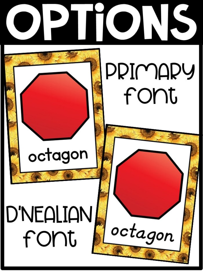 Shape Posters | Sunflower 2 Classroom Decor