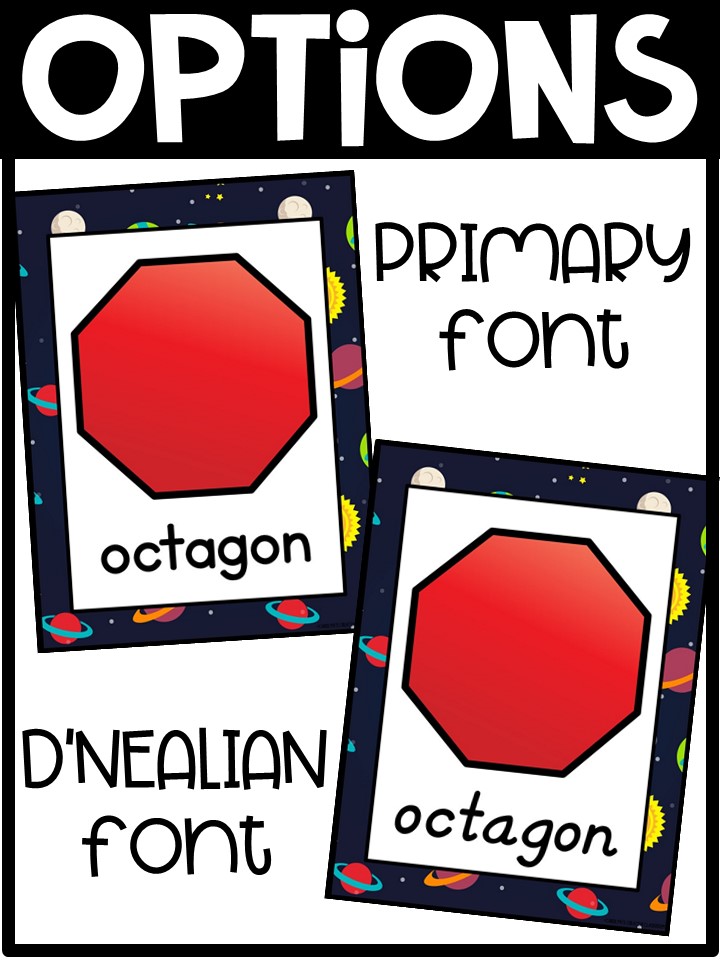 Shape Posters | Space 1 Classroom Decor