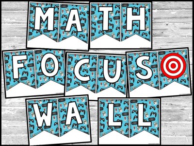 Gaming Math Focus Wall and Banner