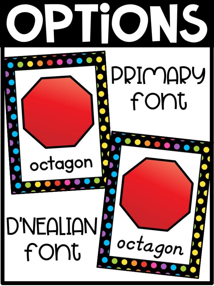 Shape Posters | Rainbow 4 Classroom Decor