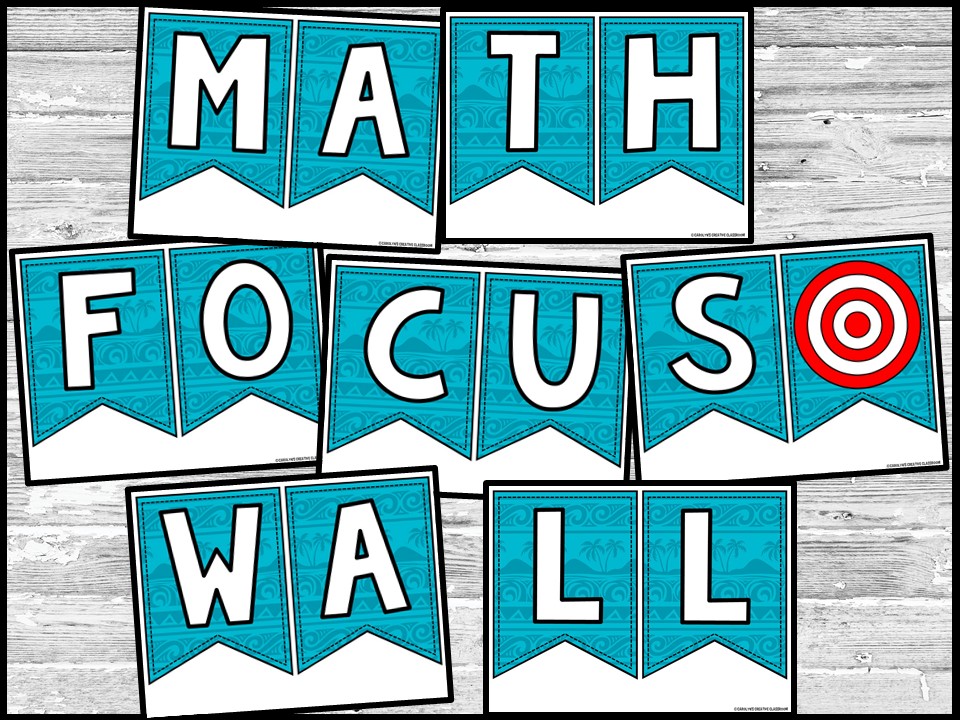 Hawaiian 3 Math Focus Wall and Banner – Carolyn's Creative Classroom
