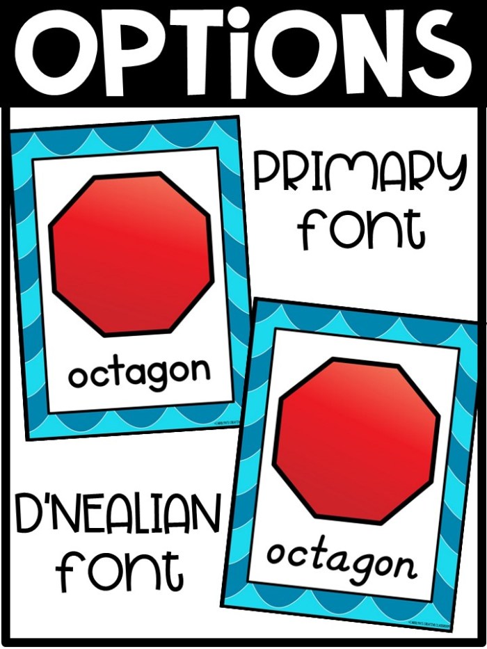 Shape Posters | Ocean 1 Classroom Decor