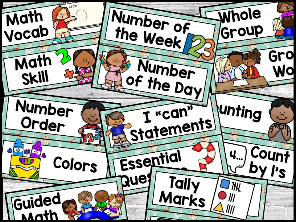 Whimsical Woodland Math Focus Wall and Banner