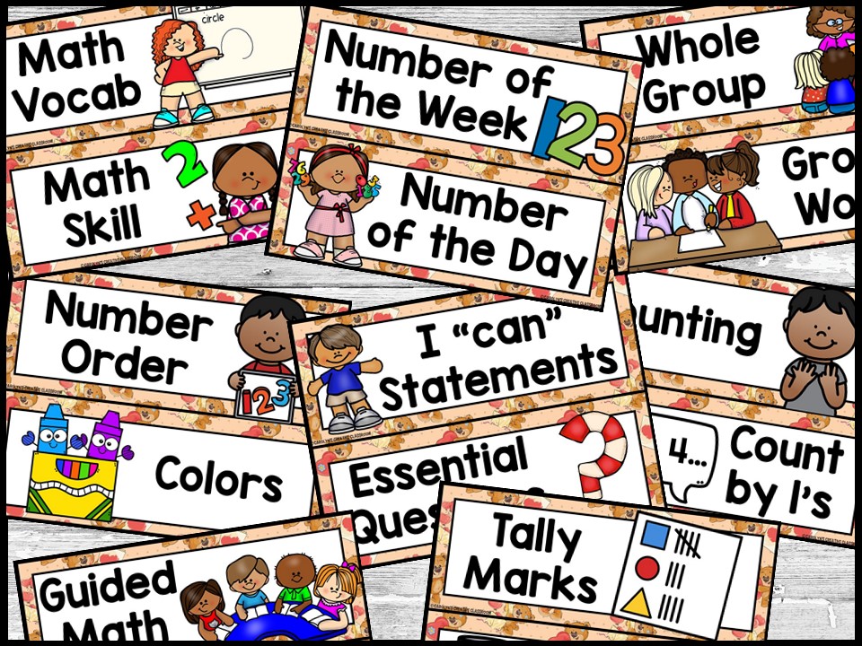 Teddy Bear Math Focus Wall and Banner