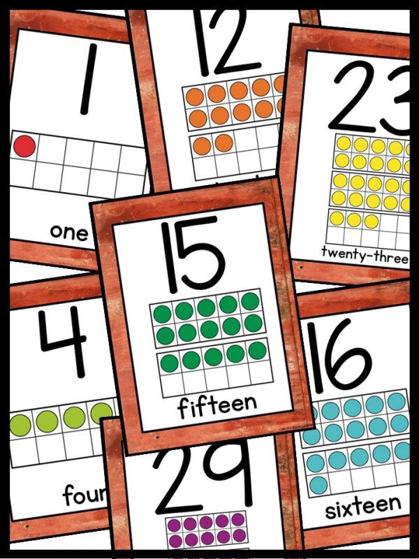 Number Posters | Rustic Farmhouse Classroom Decor
