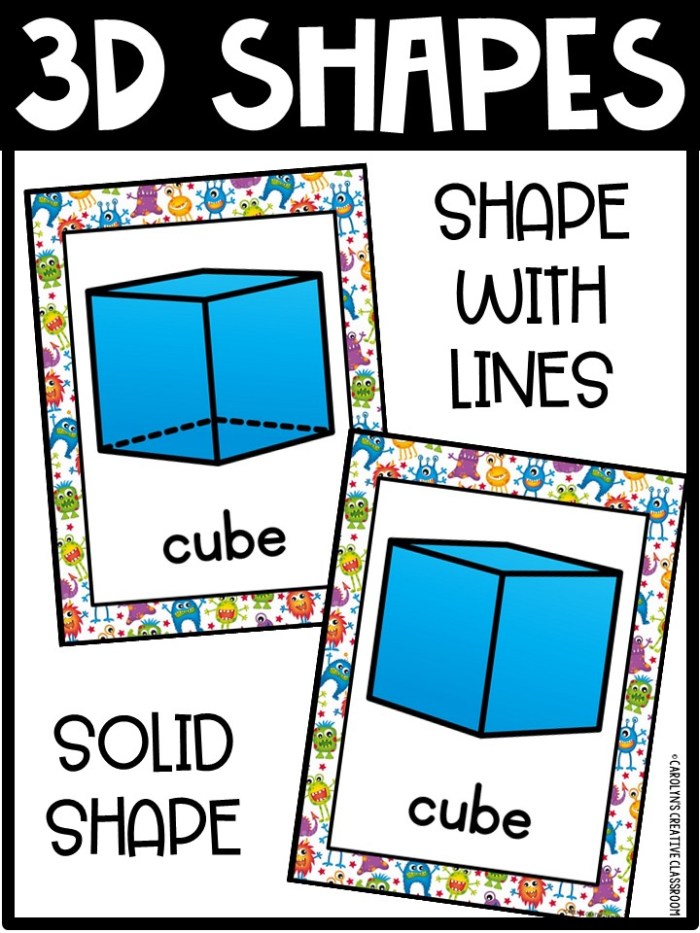 Shape Posters | Monster 2 Classroom Decor