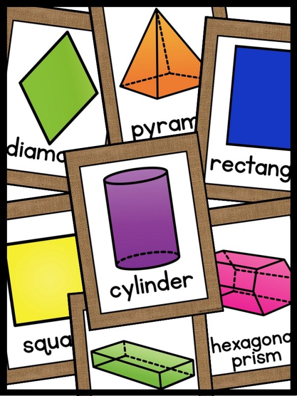 Shape Posters | Burlap Classroom Decor
