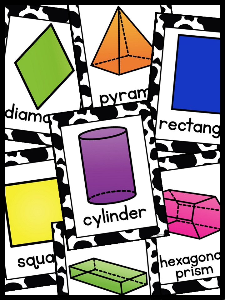 Shape Posters | Cowboy 5 Classroom Decor