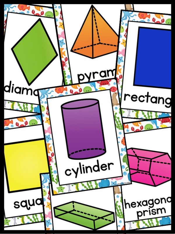 Shape Posters | Ocean 3 Classroom Decor – Carolyn's Creative Classroom