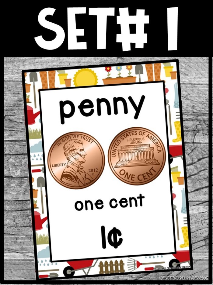 US Money Posters – Coin and Dollar Posters | Garden Classroom Decor