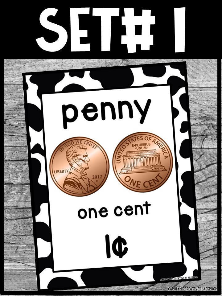 US Money Posters – Coin and Dollar Posters | Cowboy 5 Classroom Decor