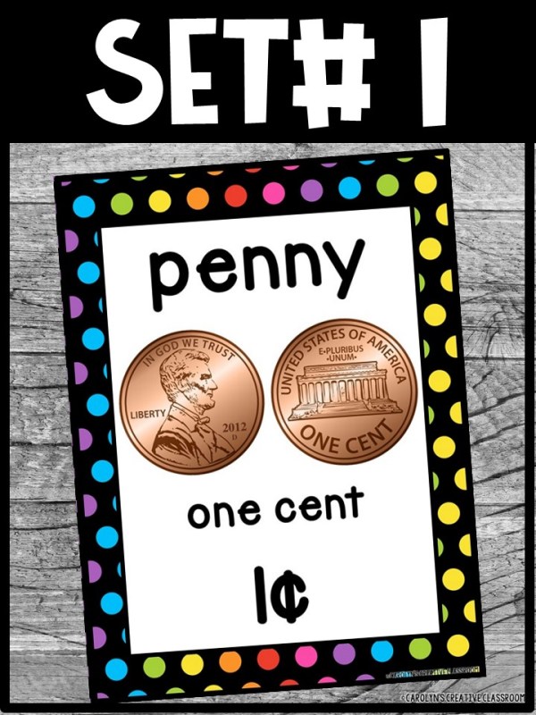 US Money Posters – Coin and Dollar Posters | Rainbow 4 Classroom Decor ...