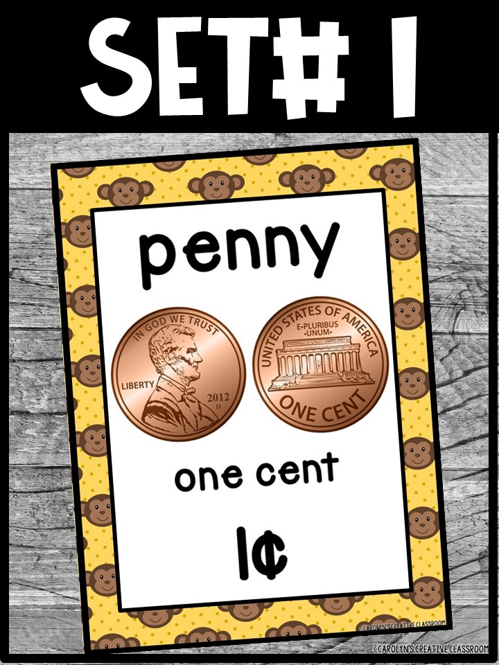 US Money Posters – Coin and Dollar Posters | Monkey Classroom Decor