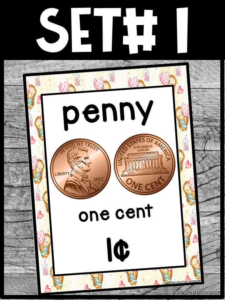 US Money Posters – Coin and Dollar Posters | Hedgehog Classroom Decor