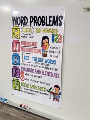 CUBES Word Problems Anchor Chart [Hard Good]