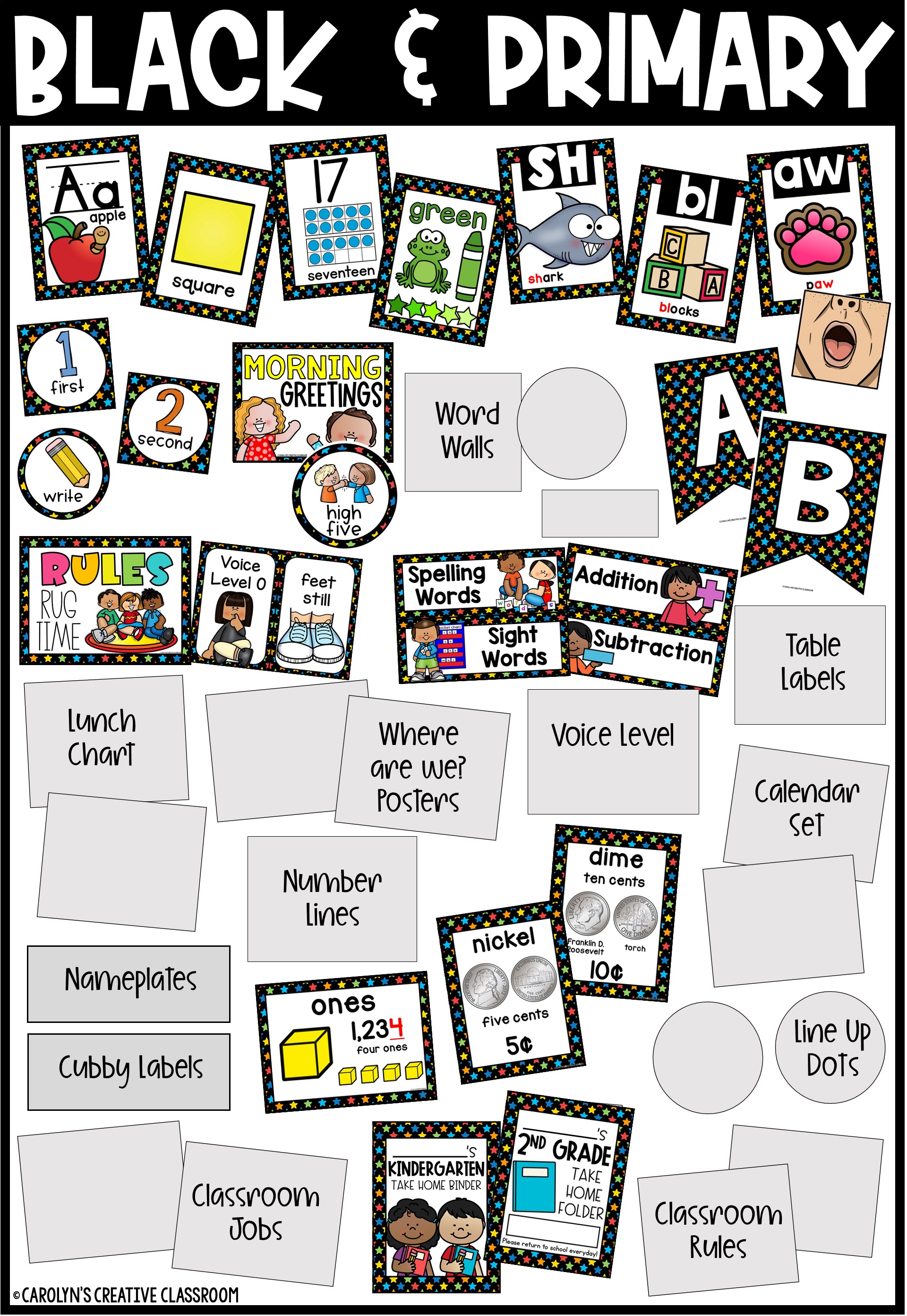 Black and Primary Décor