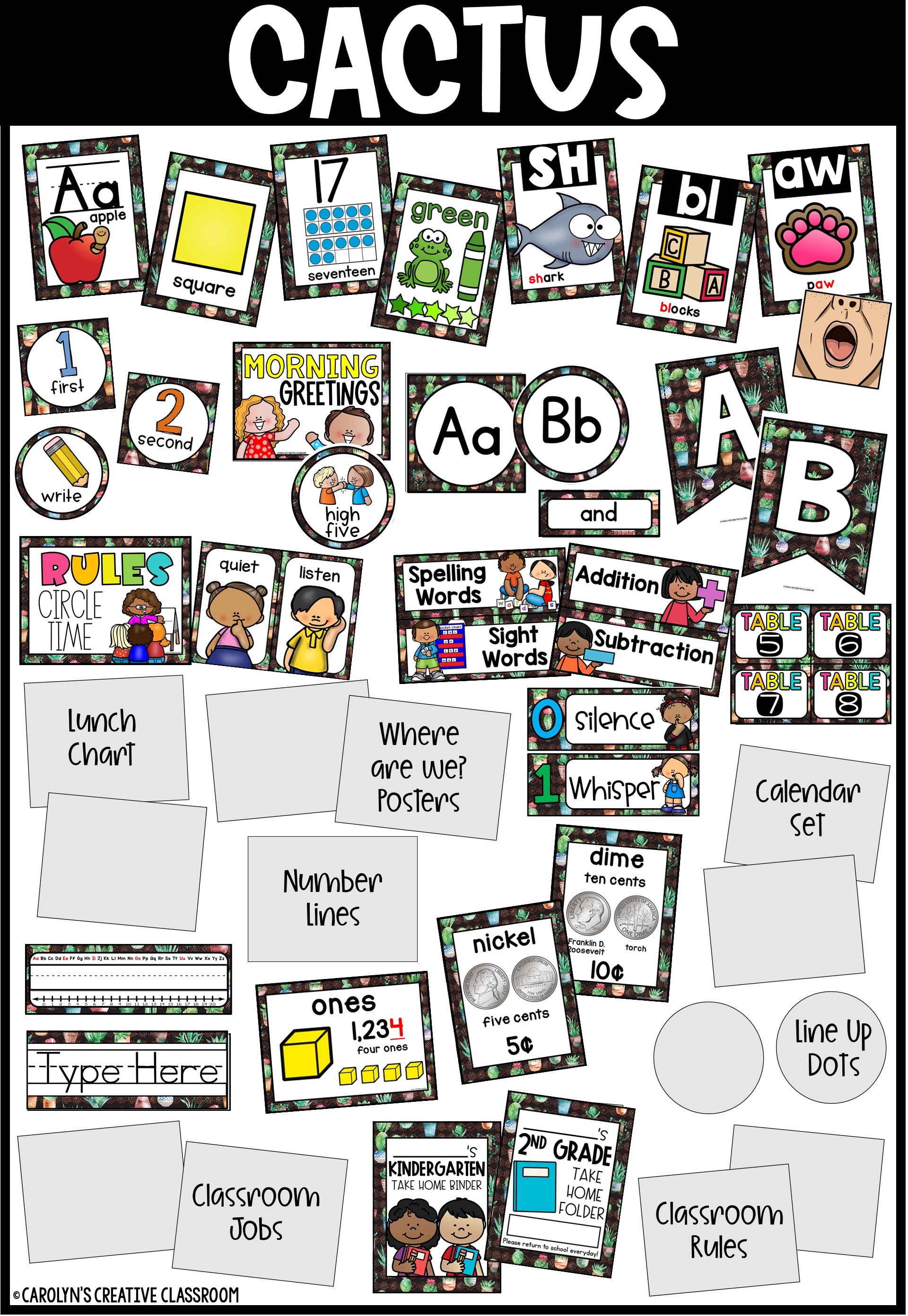 Cactus Décor Set# 1