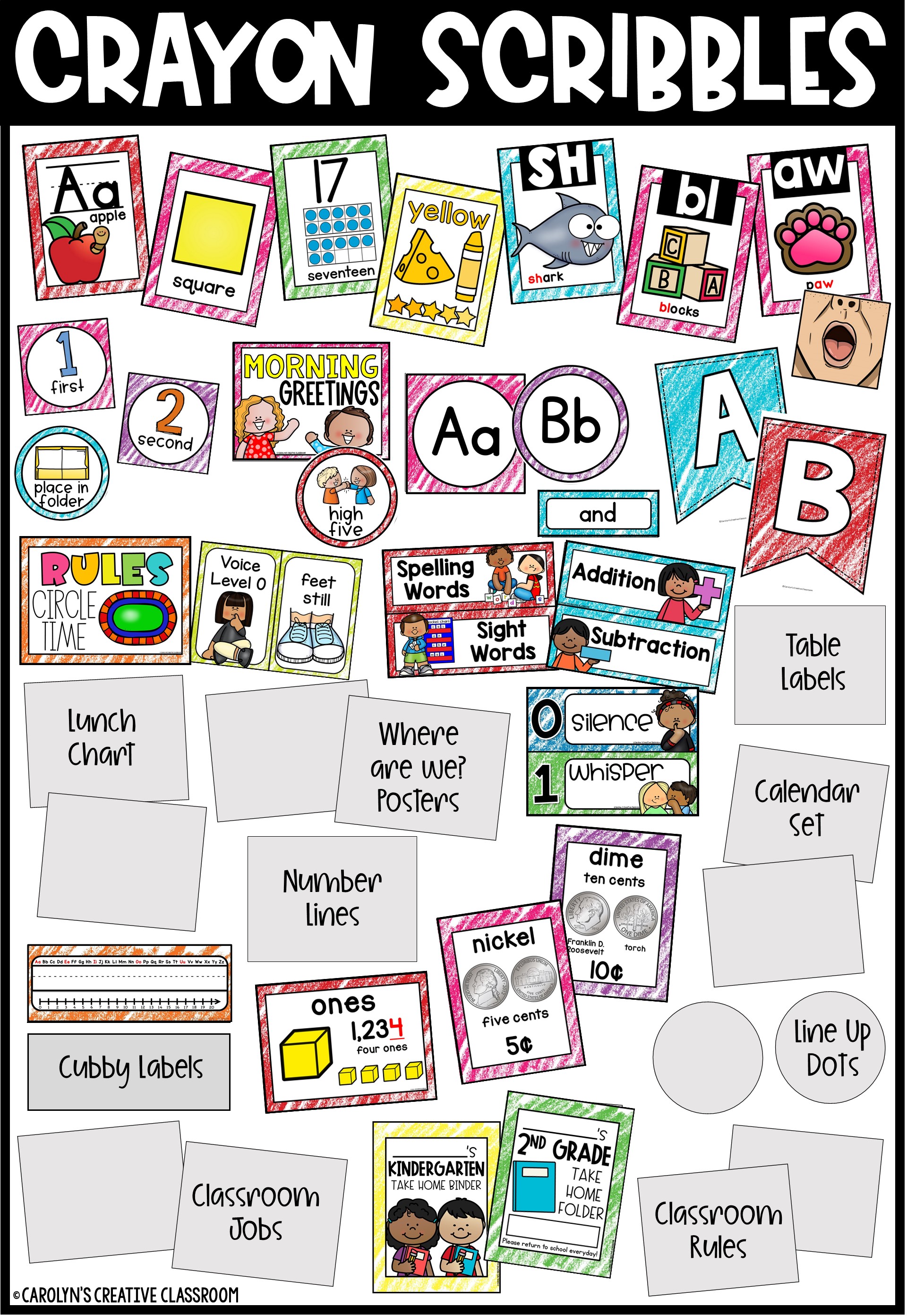 Crayon Scribbles Decor