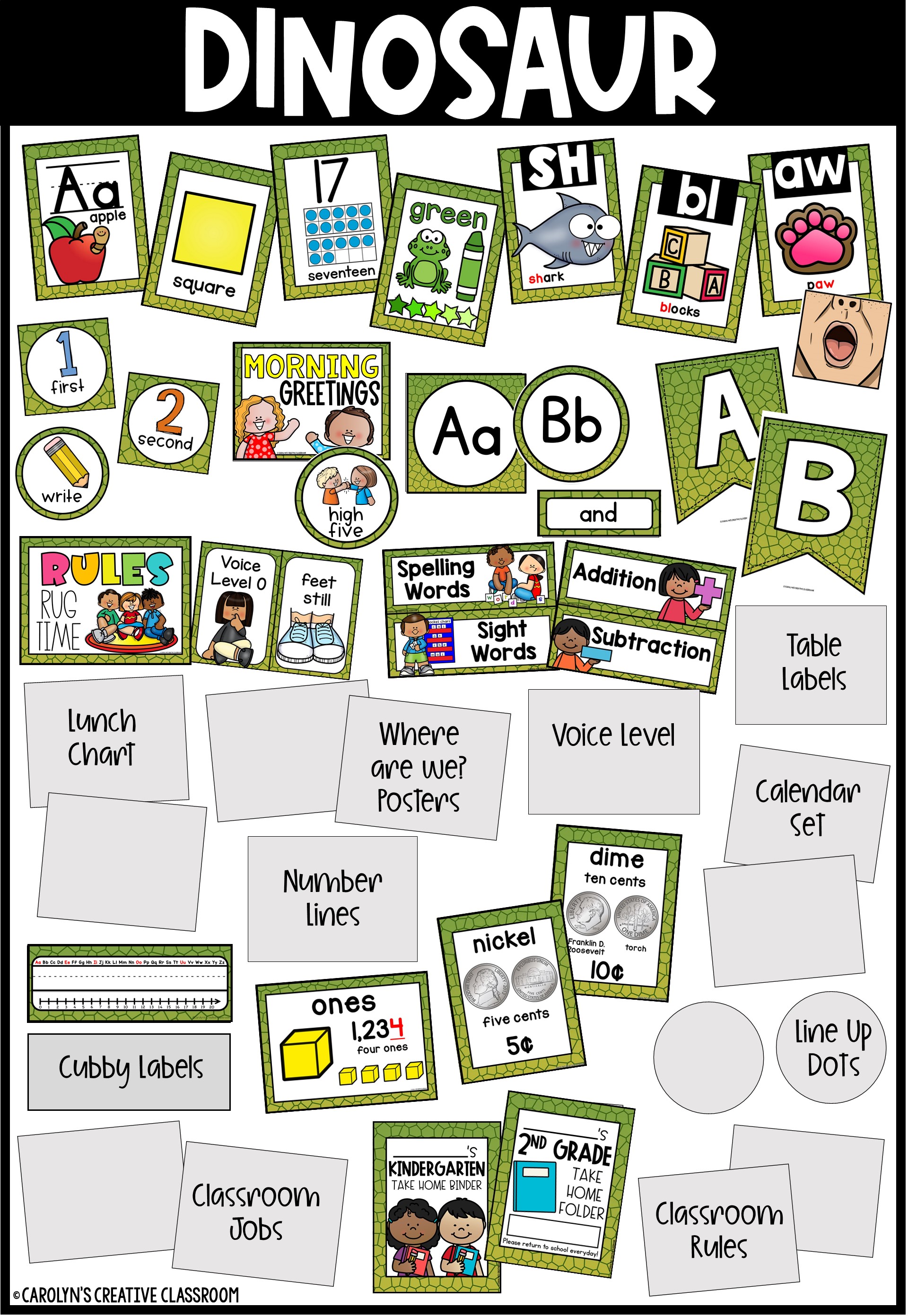 Dinosaur Décor – Set# 1