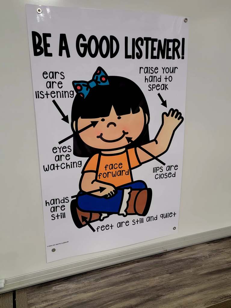 Be a Good Listener Anchor Chart [Hard Good] – Option 1