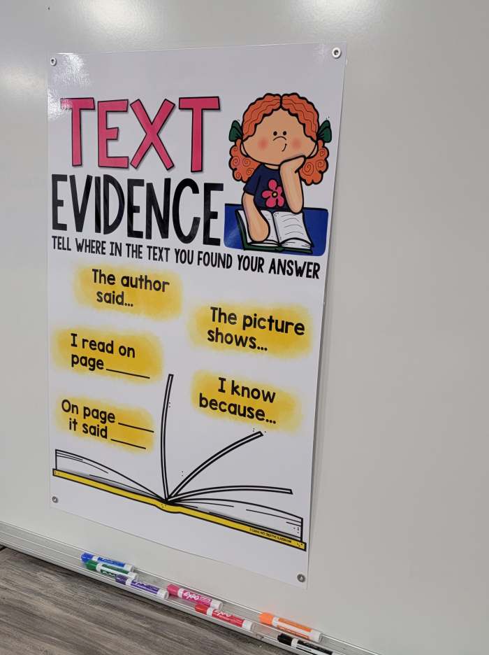Text Evidence Anchor Chart [Hard Good] – Carolyn's Creative Classroom