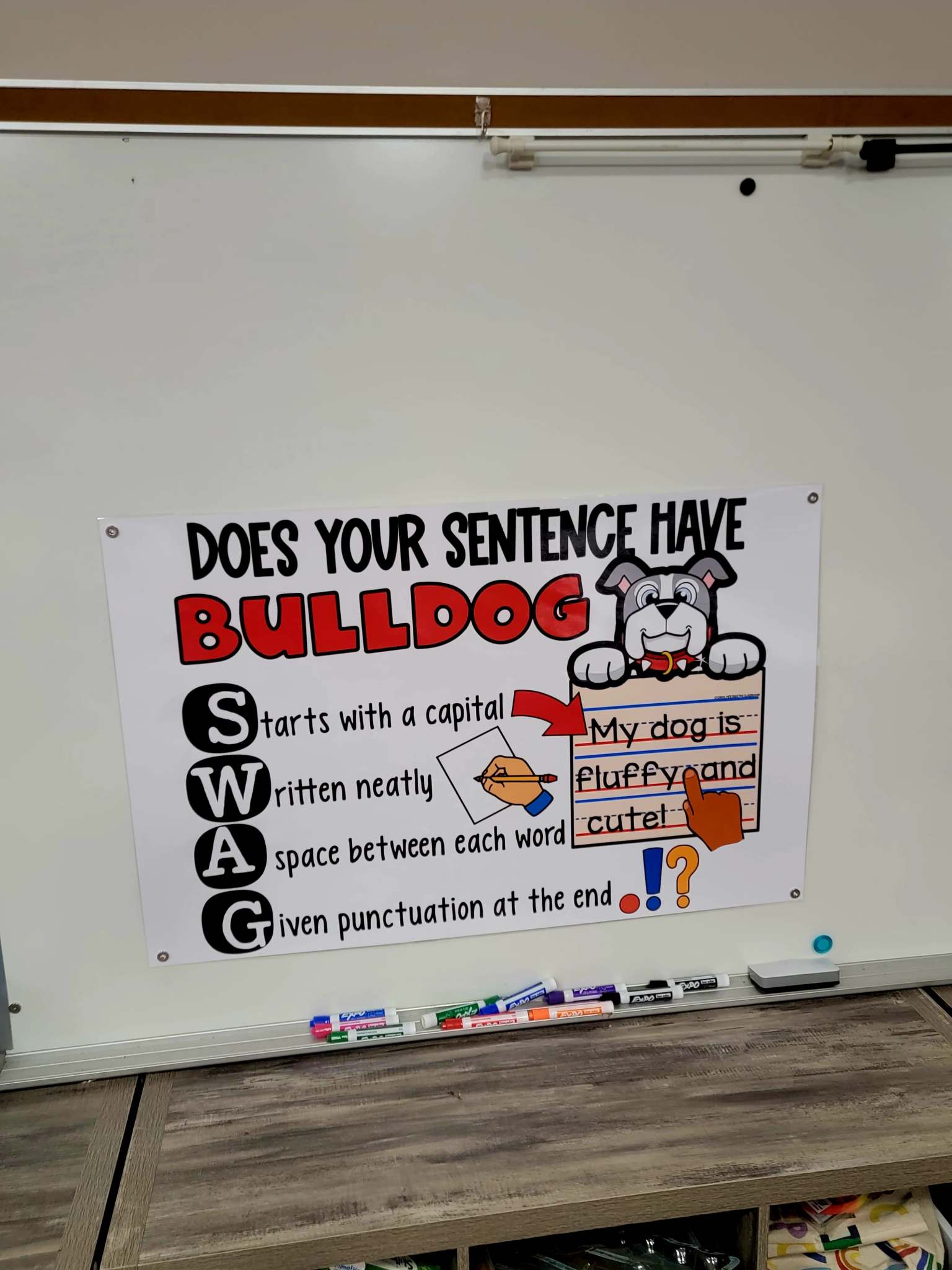 Does your Sentence have Bulldog Swag? Anchor Chart [Hard Good]
